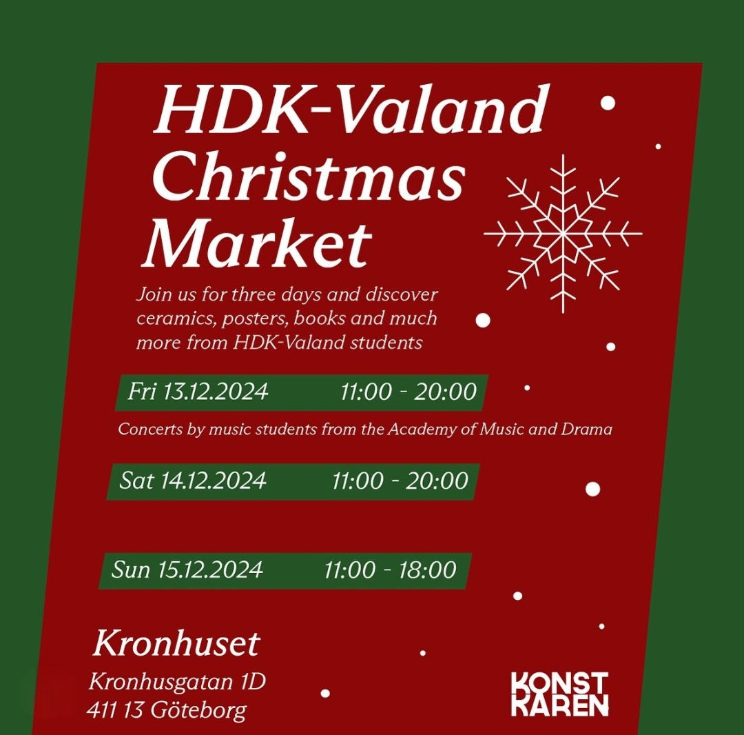 Välkommen till HDKs julmarknad 13-15 december – Viveka Gren